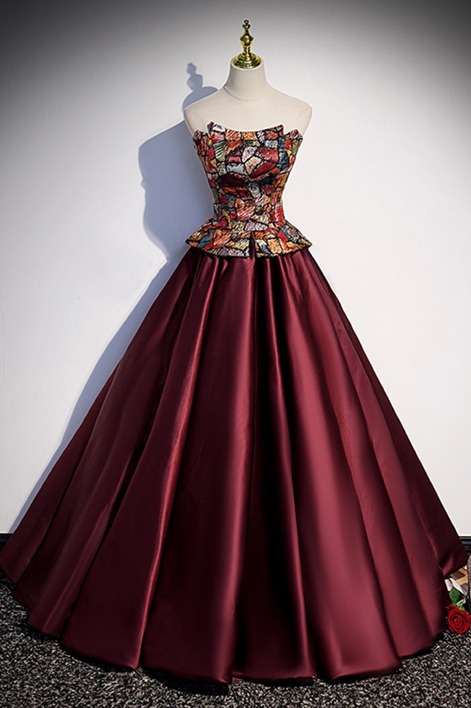 Unique Exotic Pattern Long Evening Prom Dress with Off Shoulder #L78109 ...