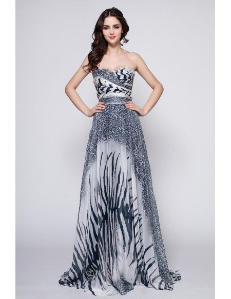 Chic Sweetheart Animal Zebra Leopard Prints Dress for Prom #CK385 $92.2 ...