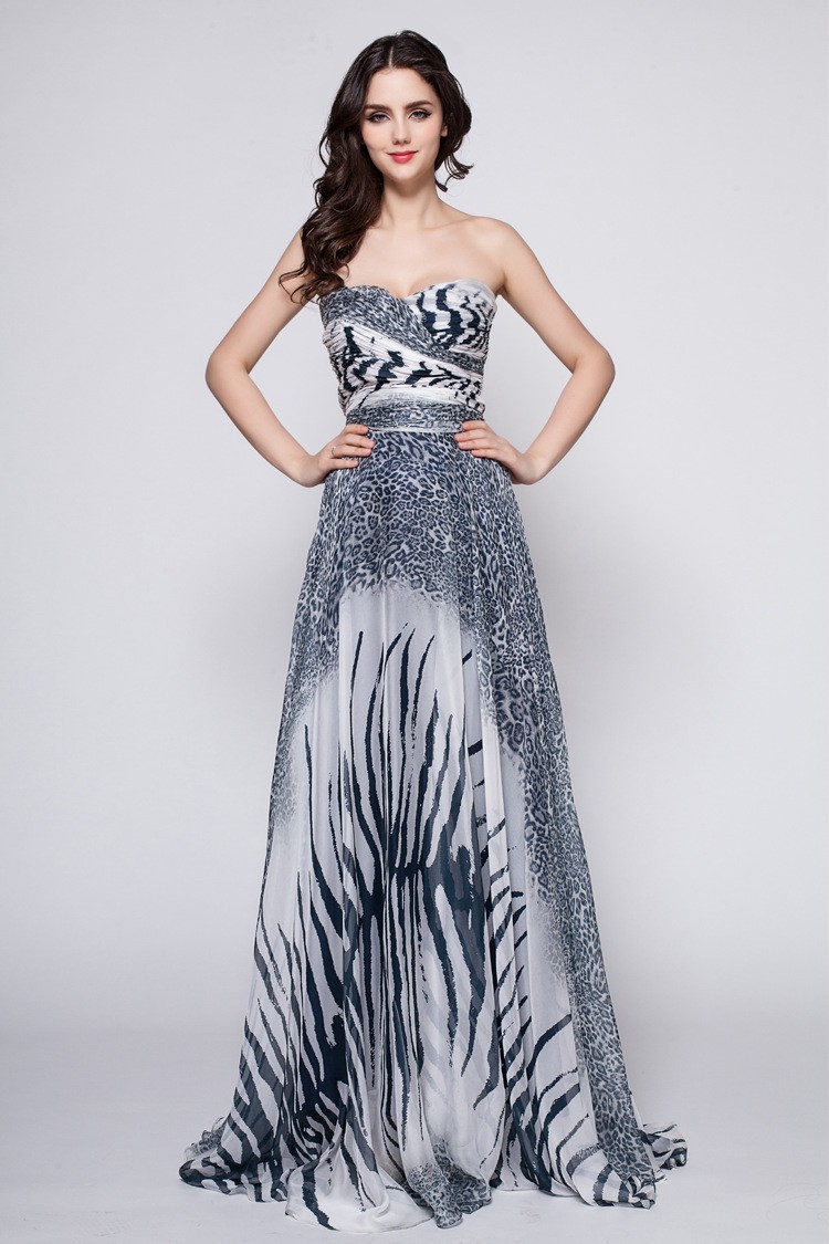 Chic Sweetheart Animal Zebra Leopard Prints Dress for Prom #CK385 $92.2 ...