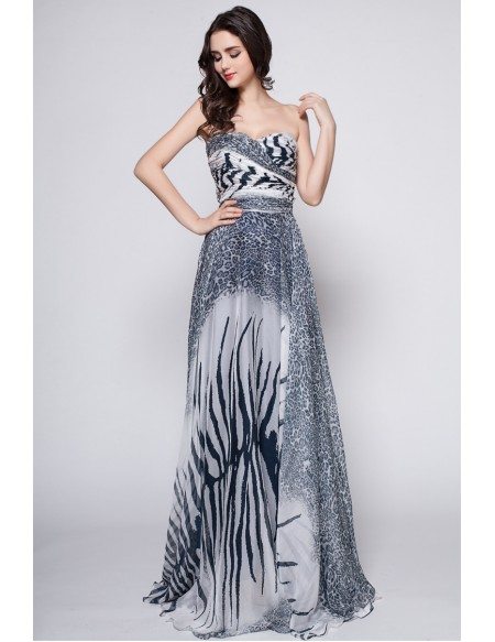 Chic Sweetheart Animal Zebra Leopard Prints Dress for Prom #CK385 $92.2 ...