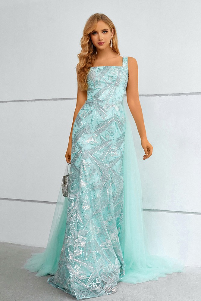 Bling Lace Pattern Prom Dress Two-way Wearing C5610 - GemGrace.com